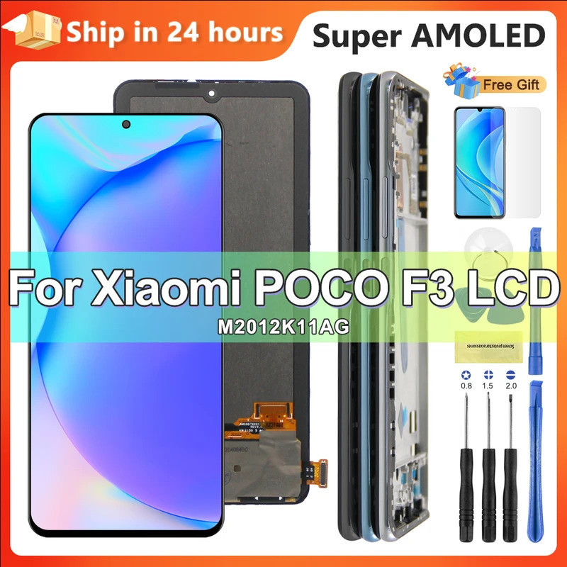 6.67" Super AMOLED For Xiaomi Poco F3 LCD Touch Screen Digitizer ...