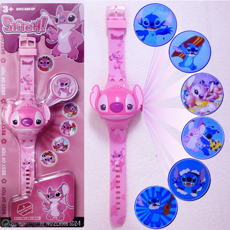 Stitch Angel Projector Toy Kids Watch Toy 6 Image Projector Lilo&Stitch ...
