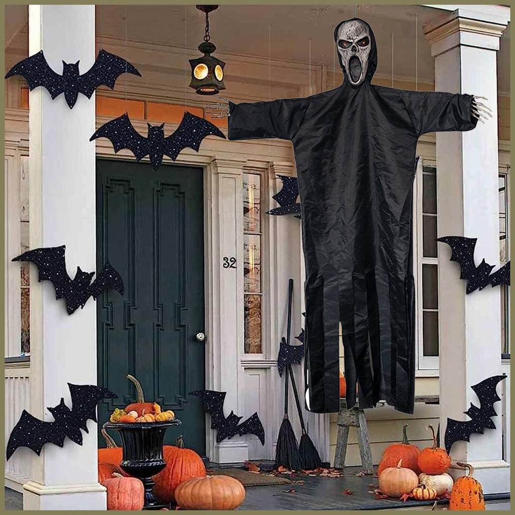 Halloween Hangings Ghost Light Up Haunted House Decorations Scream ...