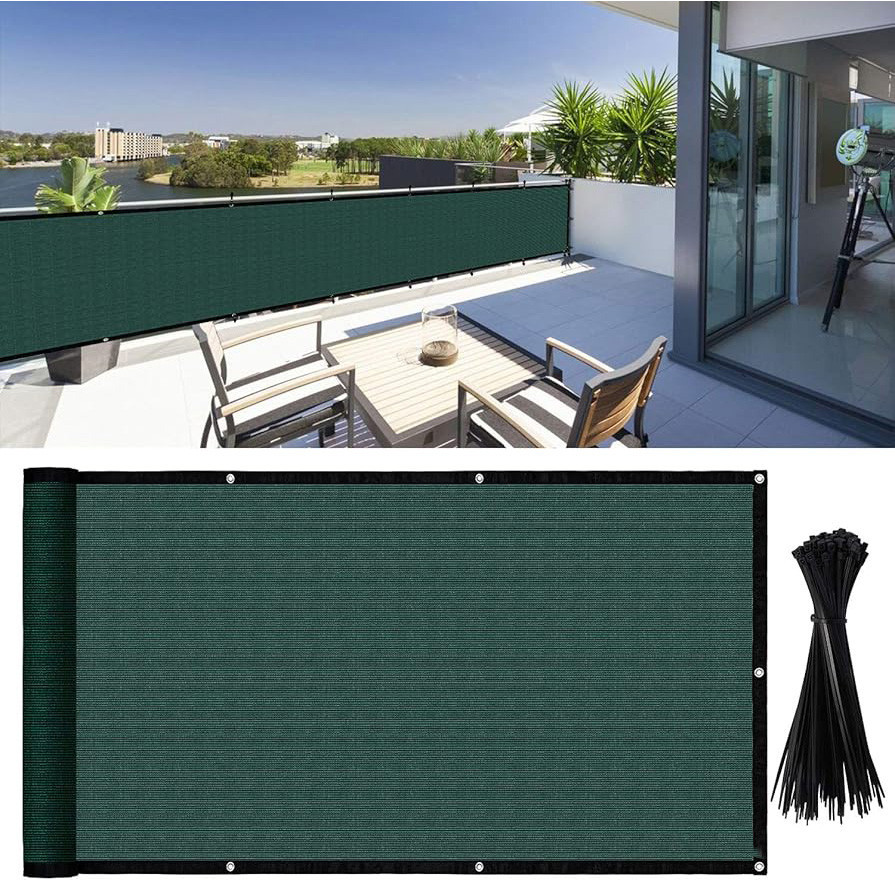 Dark Green Color Privacy Fence Sun Shade Net Balcony Garden Shades ...