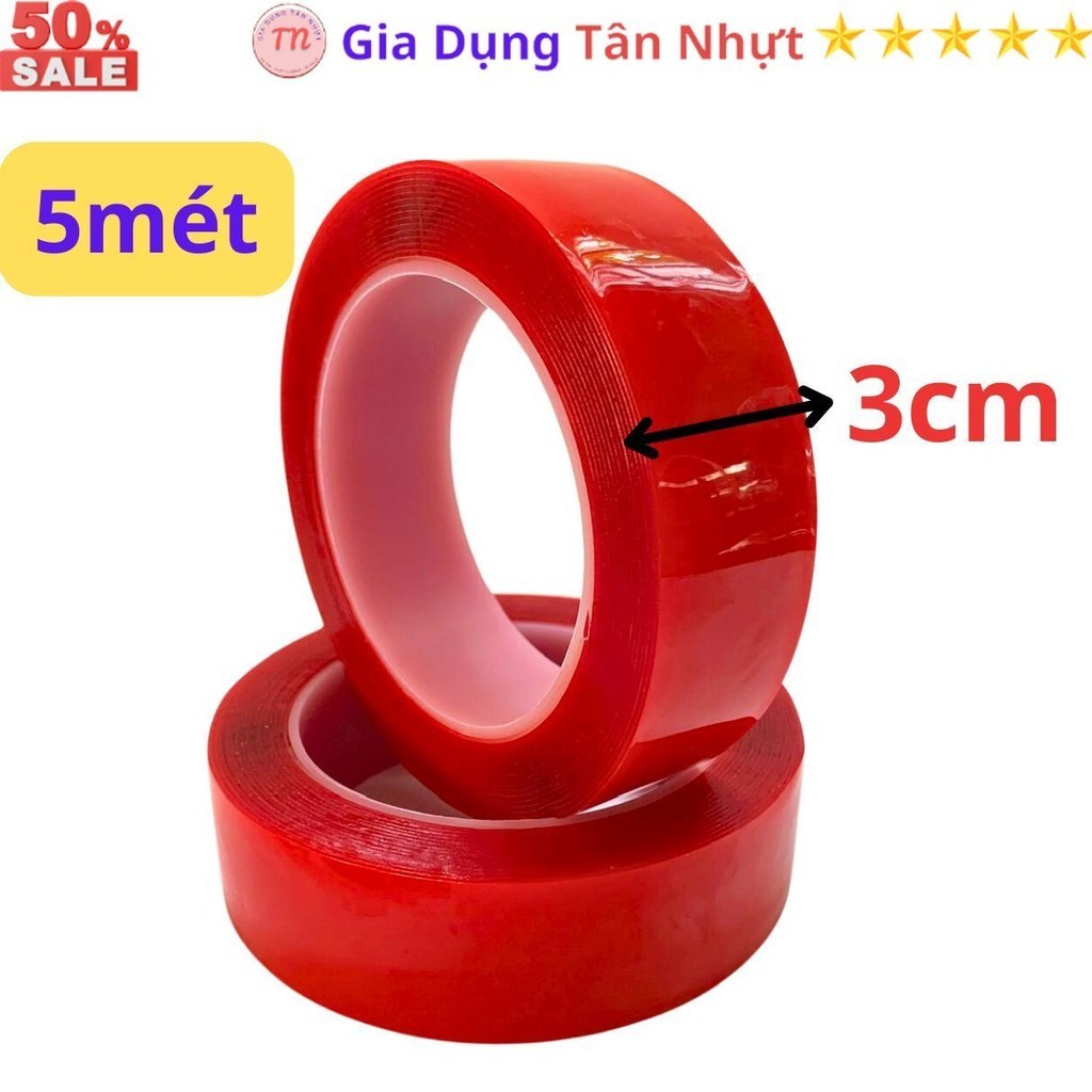 Sku64 - [5M Red] 1 Roll of 3M multi-purpose transparent super-adhesive ...