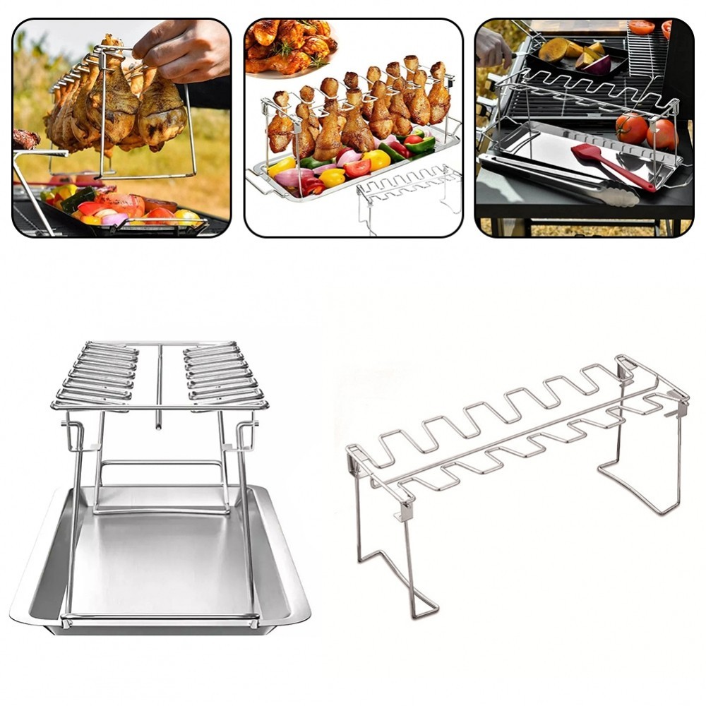 Chicken Wing Holder Features Roasting Stainless Steel BBQ Safe To Use ...