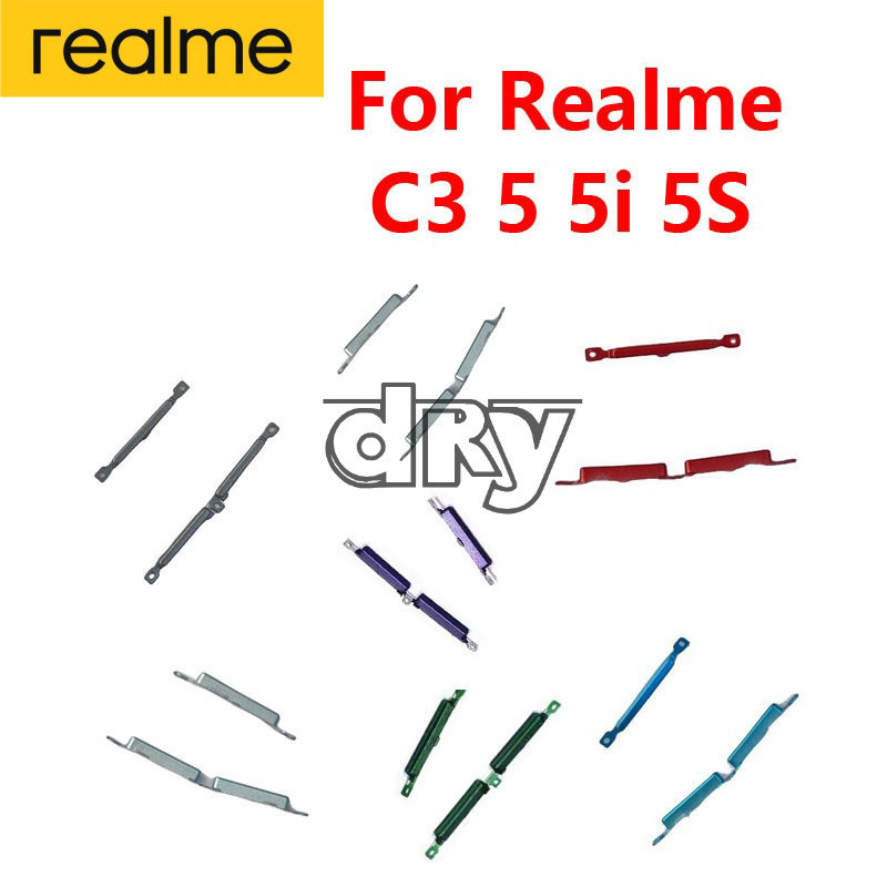 Edge Side Keys Power Volume Button Flex Cable For Realme C3 5 5i 5S ...
