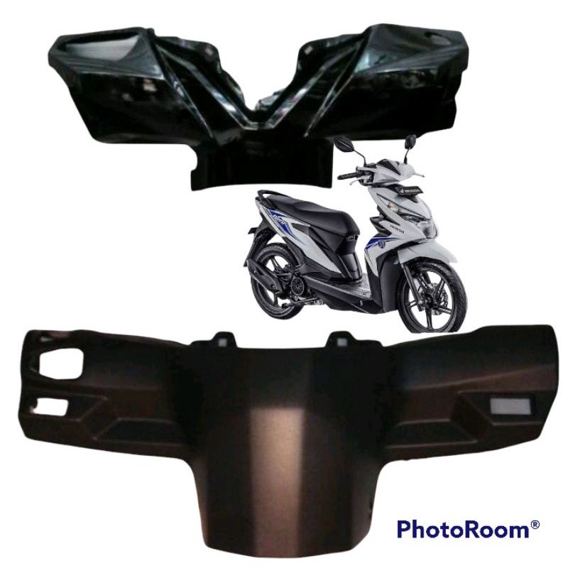 HITAM Front Rear Shell of Honda Beat Esp AllNew K81 Black 2016 2017 Non ...