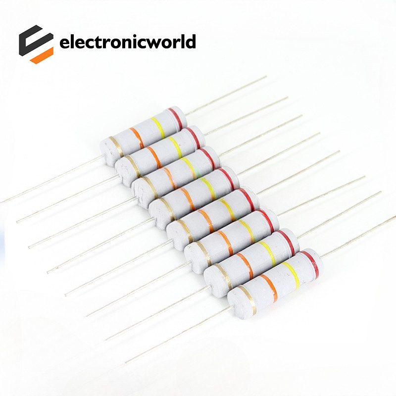 20PCS 1W 2W 3W 5W Carbon Film Resistor 5% 3.9K 4.3K 4.7K 5.1K 5.6K 6.2K ...