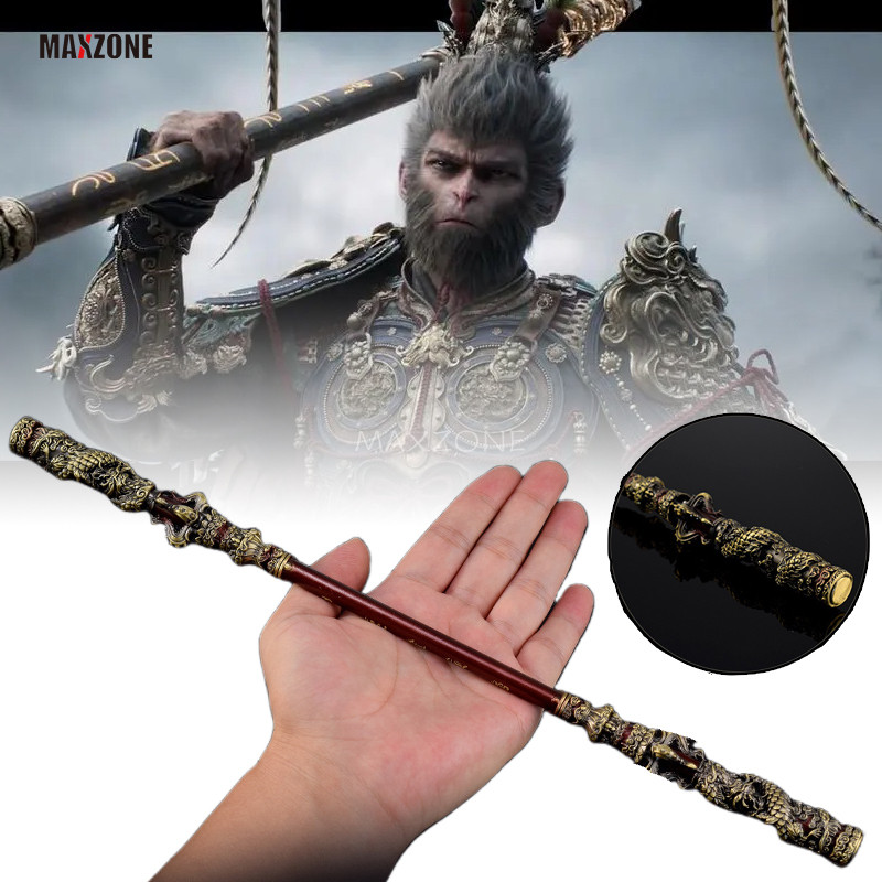 MAXZONE 35cm Metal Monkey King Cudgel Iron Real Size Black Myth Wukong ...