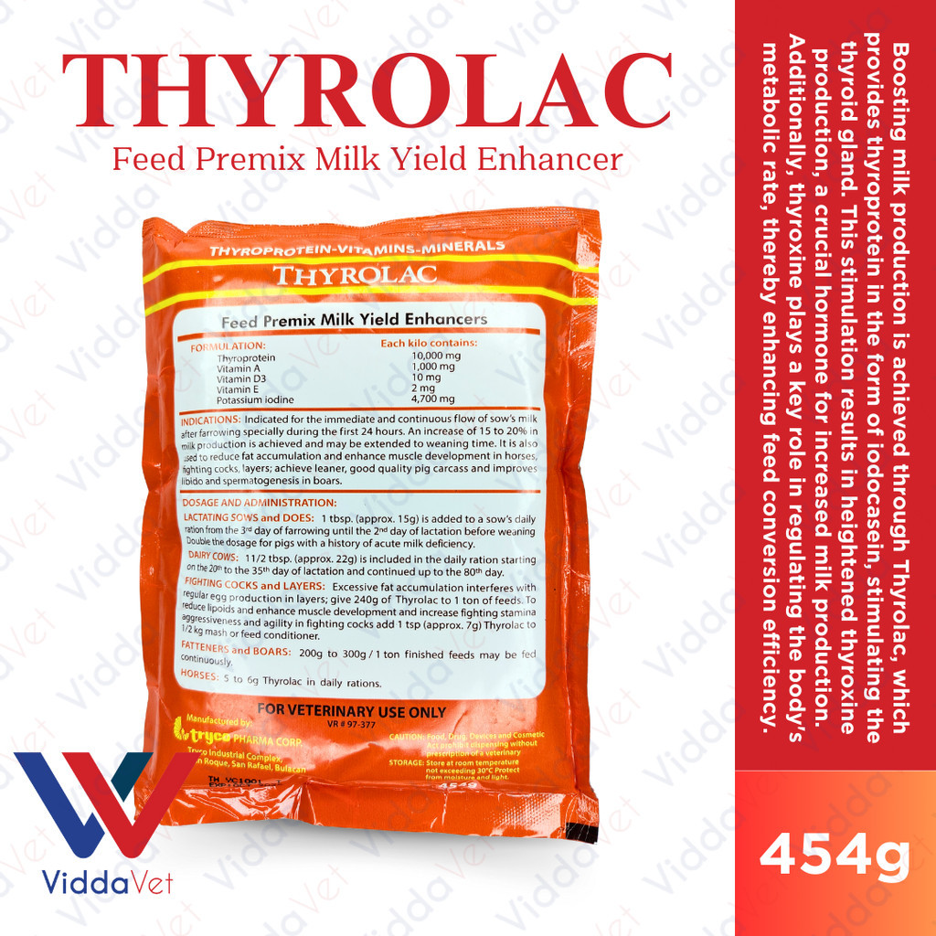 454g Thyrolac Feed Premix Milk Yield Enhancer for pigs, cattle, goats ...