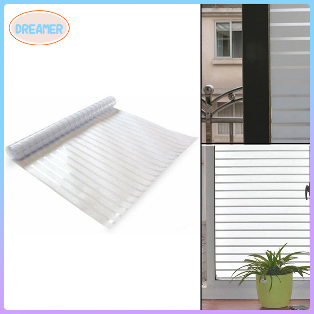 Fluted Glass Film Frosted Film for Window Glass 1/2M White Stripe ...