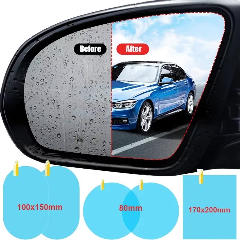 Car Rearview Mirror Film Sticker / Side Window Rainproof Clear Film ...