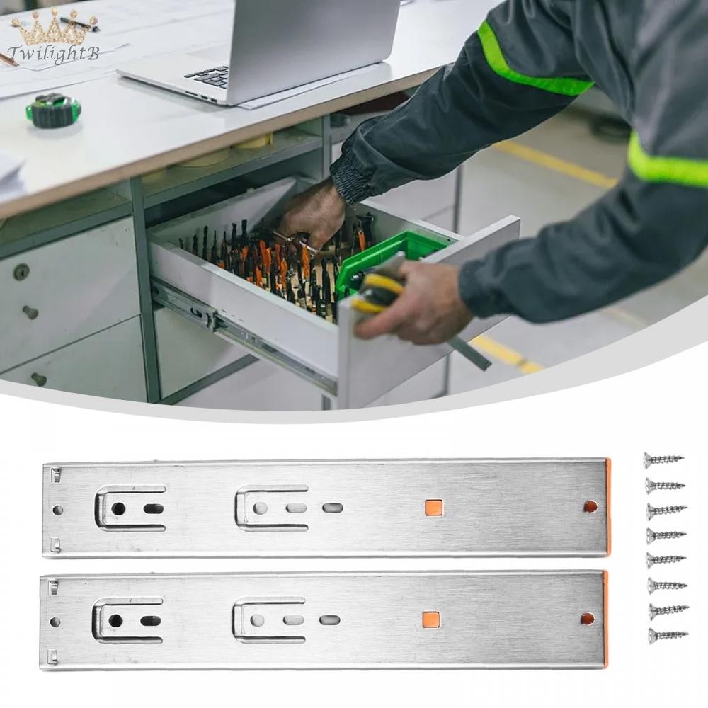 Drawer Slides 10\"/12\" Rust-resistant Sliding System Soft Close Design ...