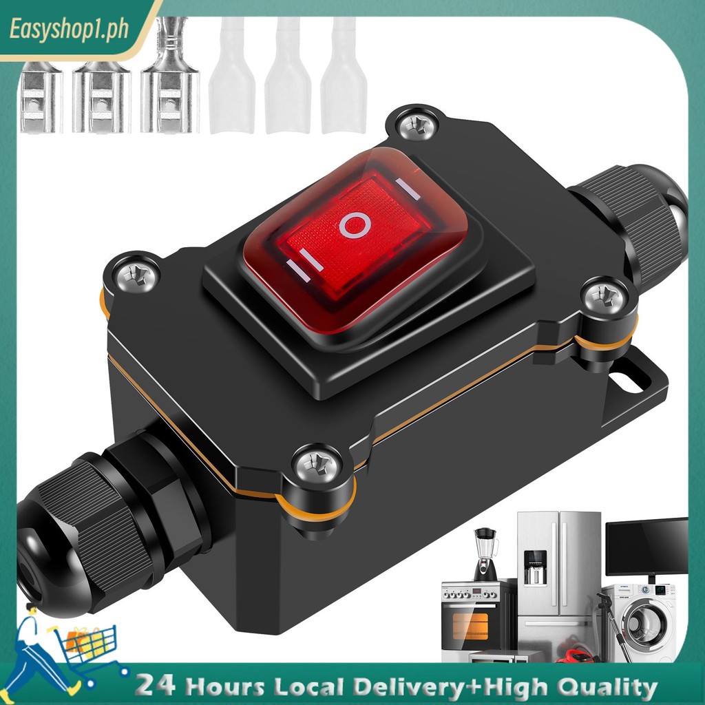 Inline Cord Switch 30A 220V IP65 Waterproof Start Stop Toggle Switch ...