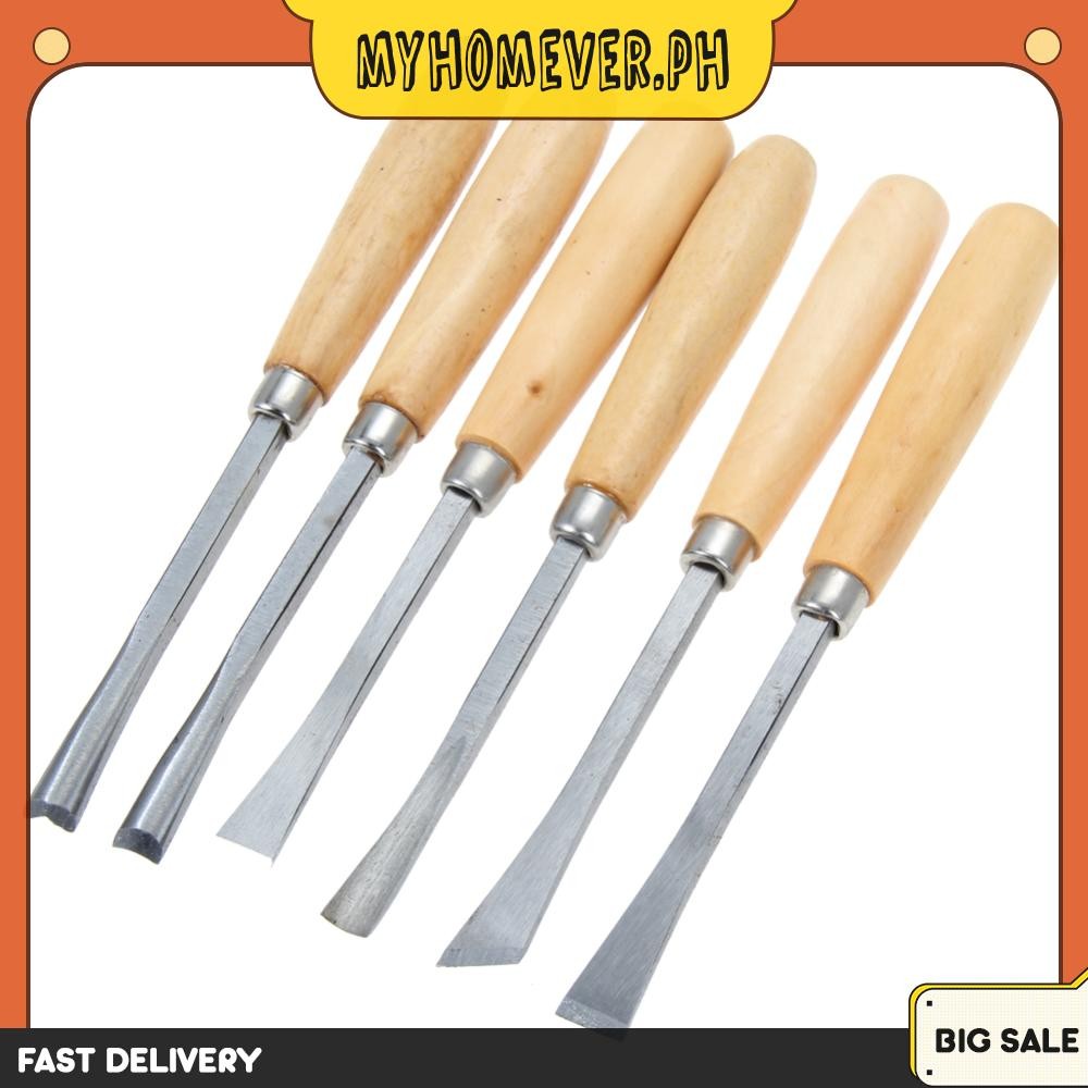 6pcs Manual Wood Carving Hand Chisel Tool Set Carpenters Woodworking ...