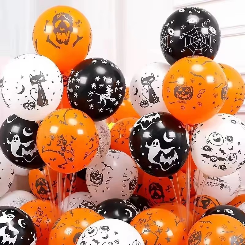 10pcs Horror Halloween Balloons - Children Toys Balloons - Halloween 12 ...