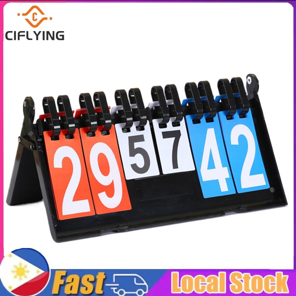 [aemold.ph] Sports Scoreboard Tabletop Scoreboard 6-Digit Flip ...
