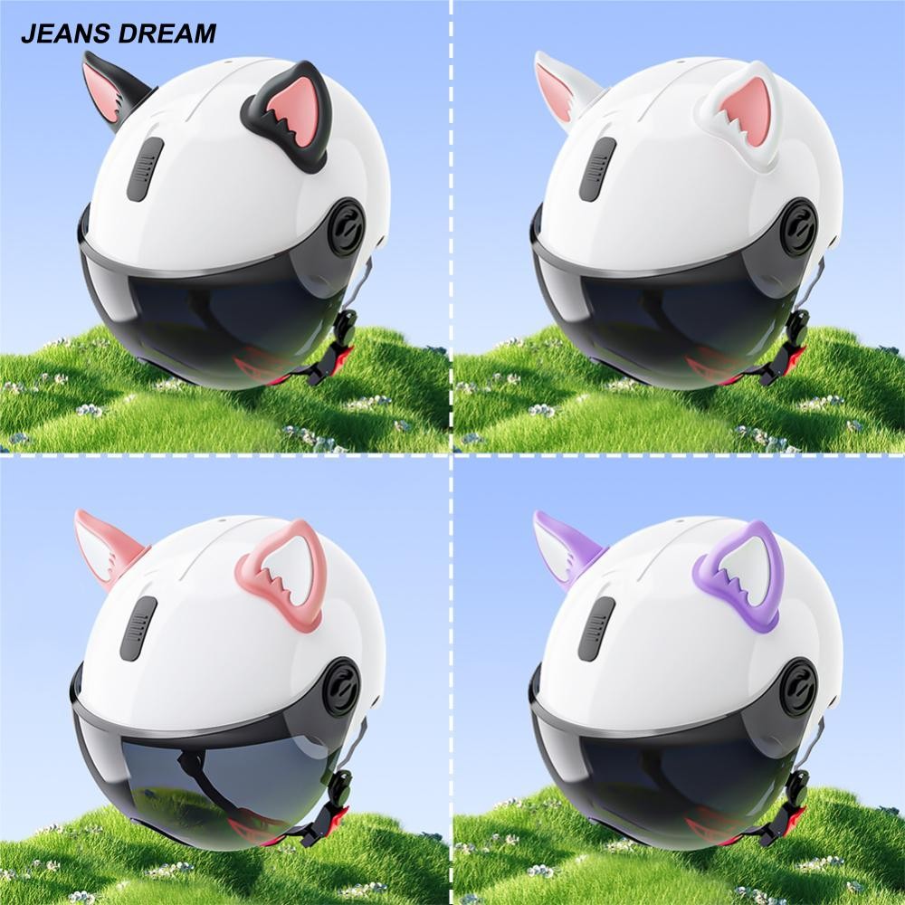 JEANSDREAM 2Pcs Motorcycle Helmet Cat Ears Motocross Electric Car ...