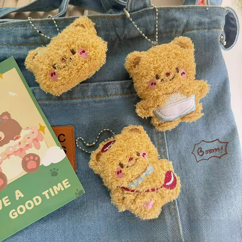 Cute Cartoon Thailand Butter Bear Keychain Key Rings Pendant Accessory ...