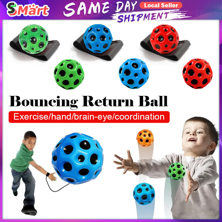 Hole Bouncy Ball Soft Moon Shape Porous Bouncing Balls Kids Sensory ...