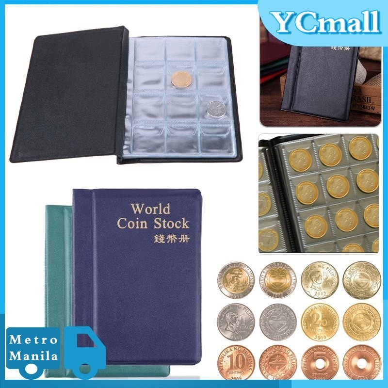 120 Girds Coins Storage Book Coin Collection Album Penny Pocket Storage ...