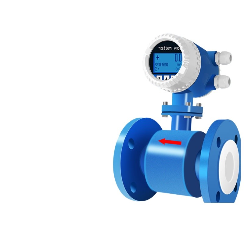 Electromagnetic Flowmeter Sewage Liquid Acid-Base Digital Display Pipeline Sensor Anticorrosion ...