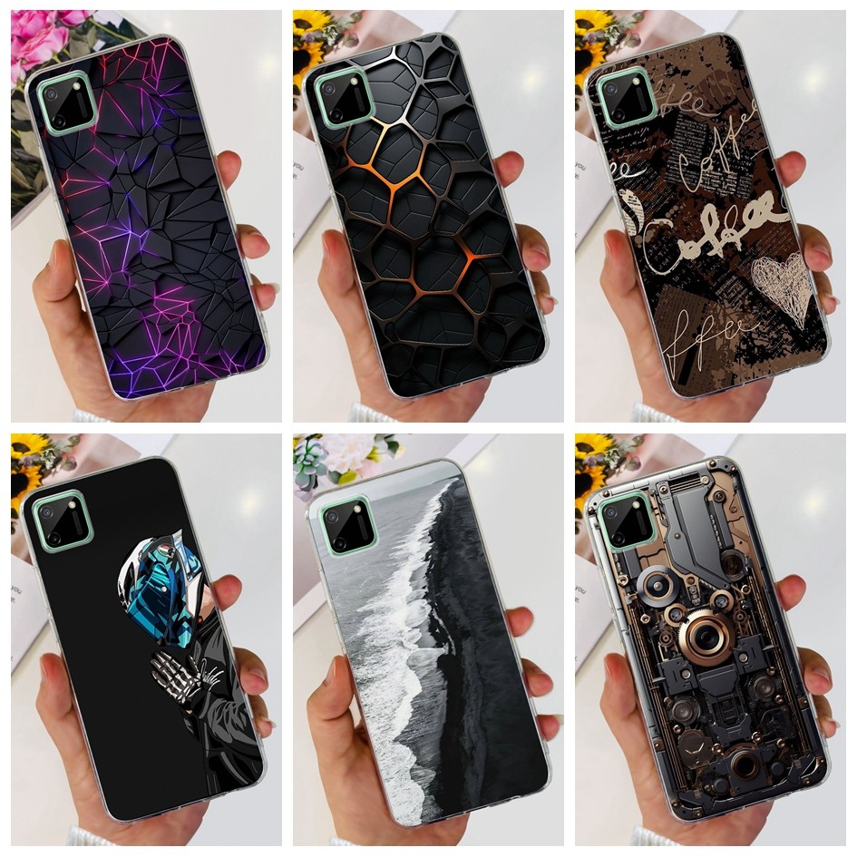 For Realme C11 2021 2020 Case RMX2185 RMX3231 Phone Cover Cute Cartoon ...
