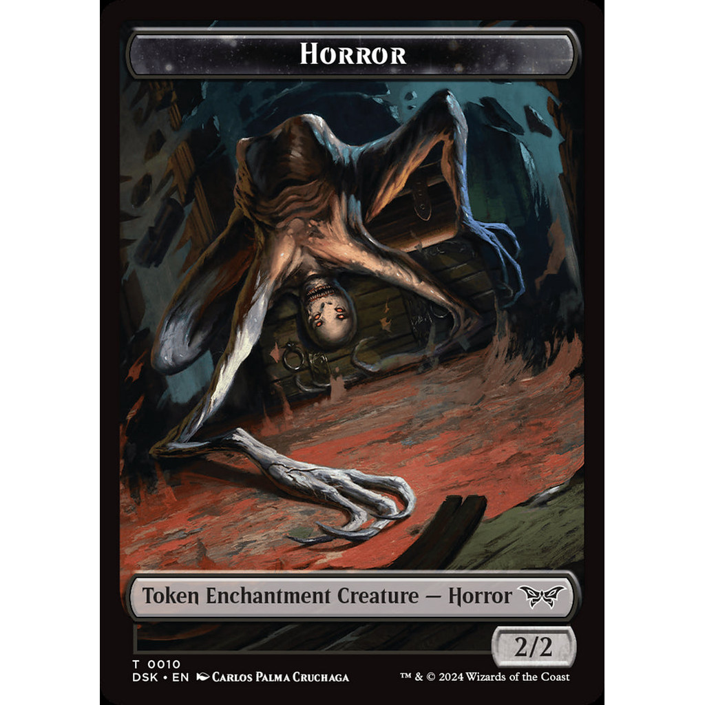 Horror // Glimmer Double-Sided Token [Duskmourn: House of Horror Tokens ...