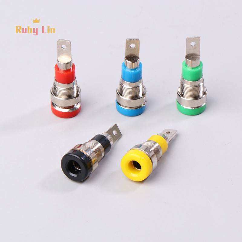 Ruby Lin 2Pcs 4MM Banana Socket Binding Post Electrical Connector ...