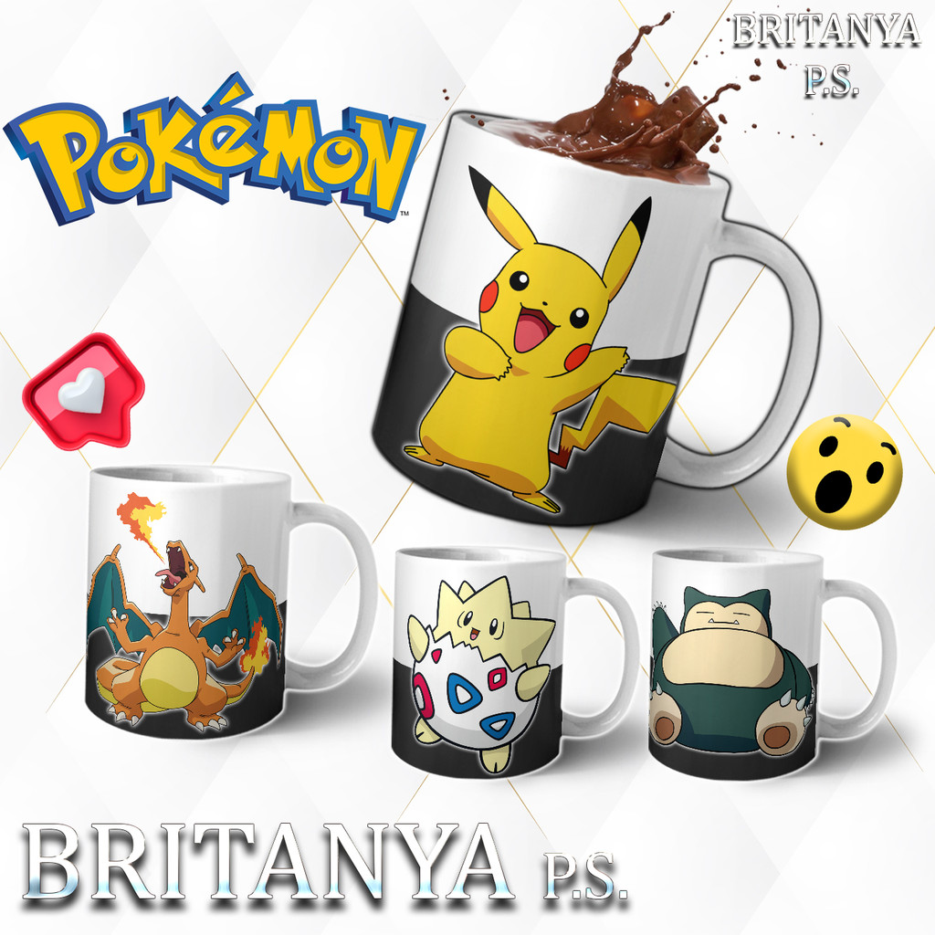 POKEMON SET 1 ANIME MUG DESIGN | Shopee Philippines
