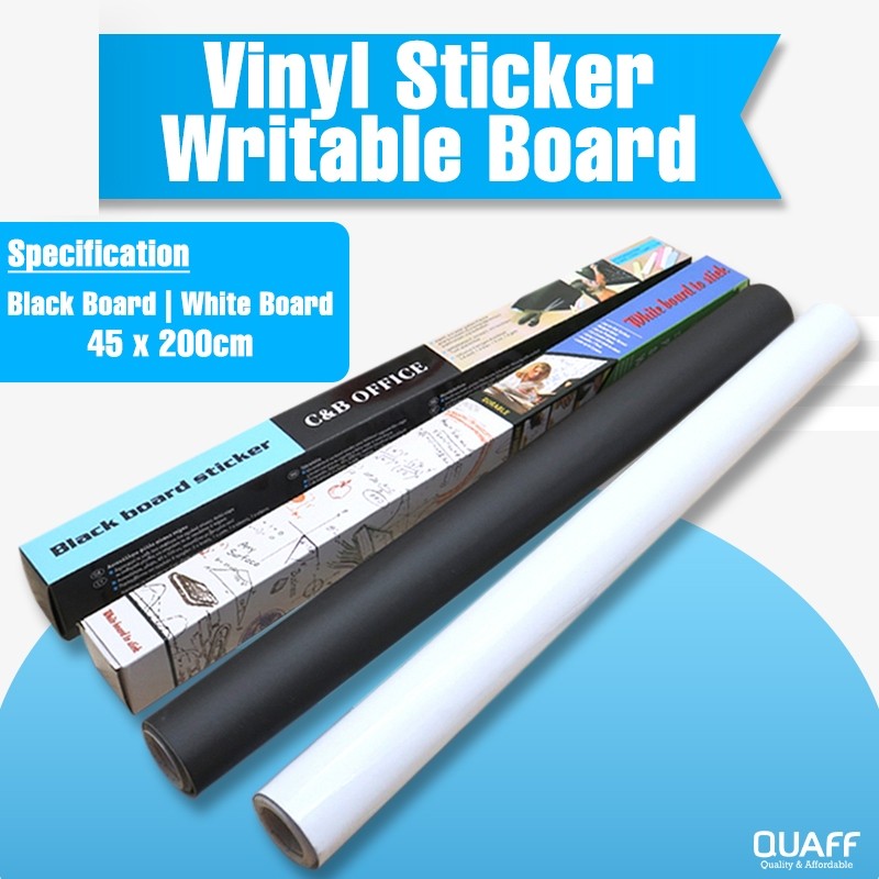 Vinyl Whiteboard and Blackboard Sticker 45x100cm/45x200cm | Shopee ...