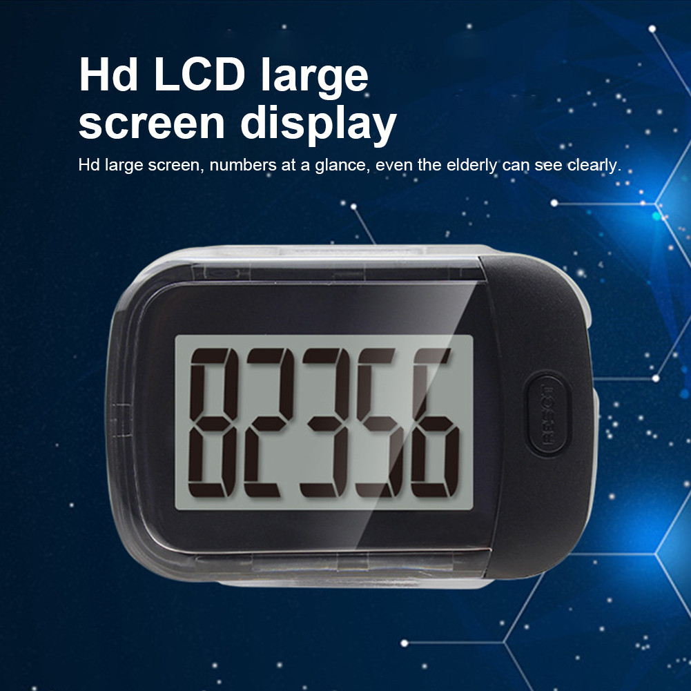 3D Pedometer Large LCD Display Accurate Steps Tracker Step 0-99999 for ...