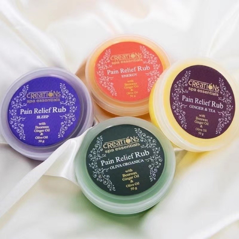 50g Creations Spa Essentials Pain Relief Rub Soothing Massage Cream ...