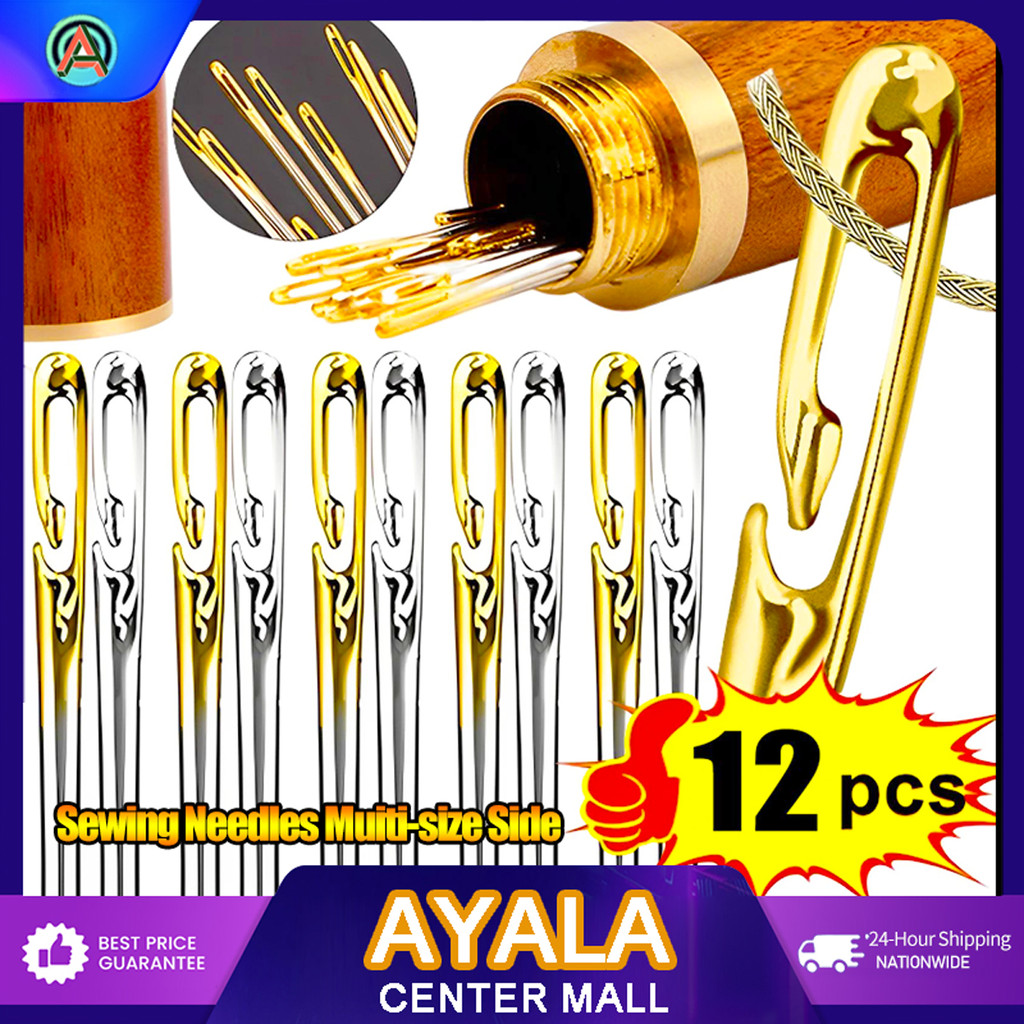 【Japan Original】12 PCS Sewing Needle Self-threading Needle Stainless ...