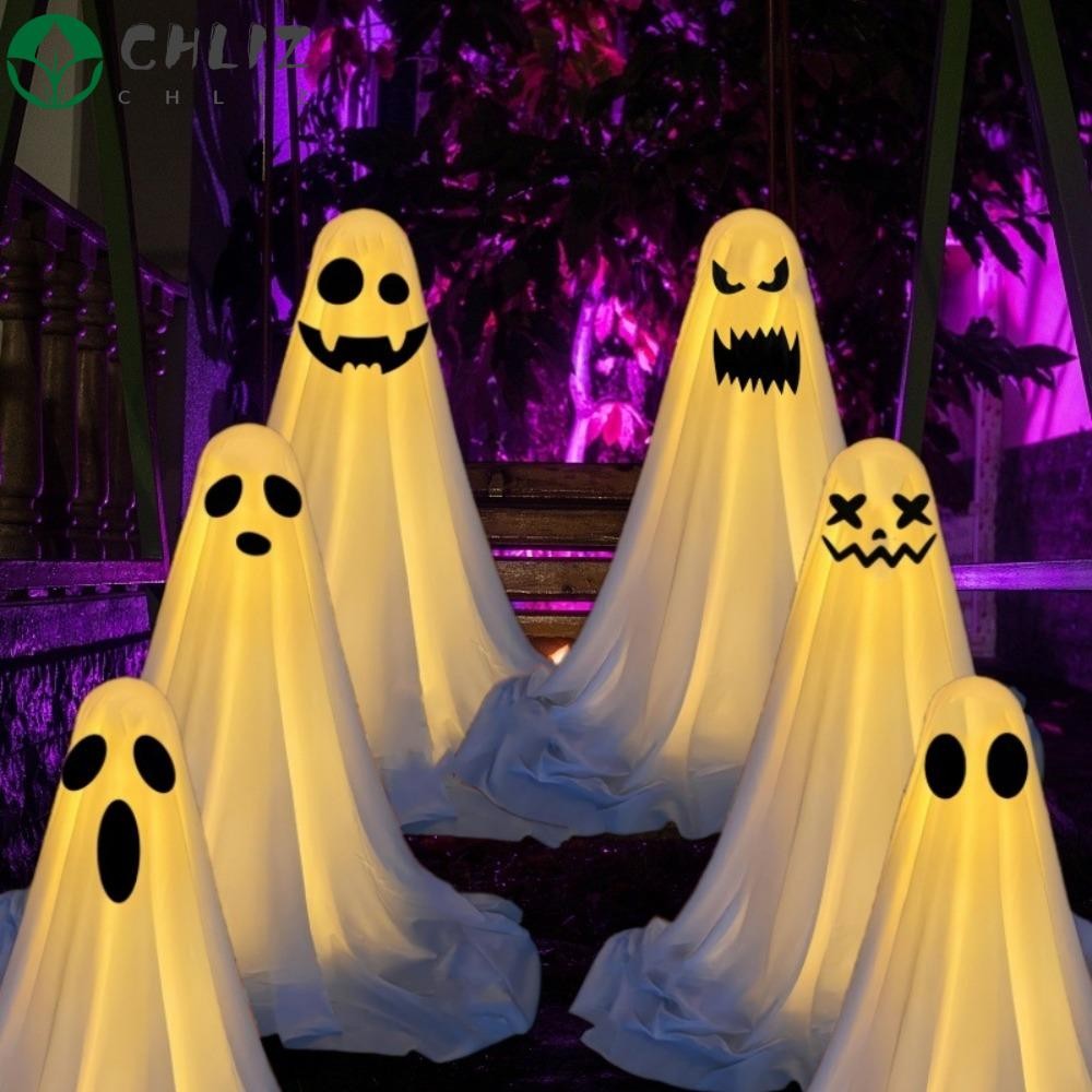 CHLIZ Halloween Decorations, Large Battery Operated Standing Ghosts ...