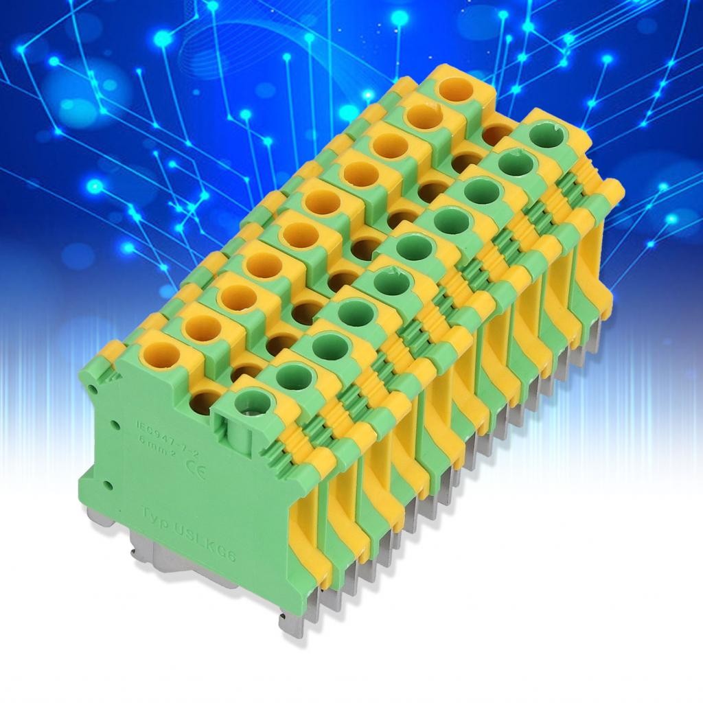 Xguli Terminals Block Good Conductivity Universal 50Pcs Side Wiring DIN ...