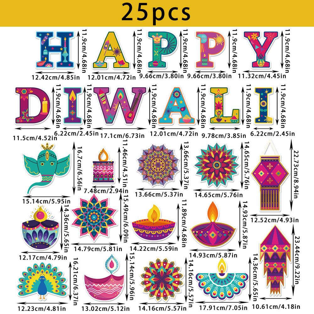 Happy Diwali Bulletin Board Decoration, Rangoli Paper Cutouts Bulletin ...