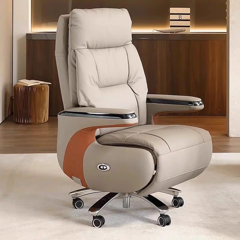 Comfortable Electric Executive Chair Genuine Leather Office Chair High ...