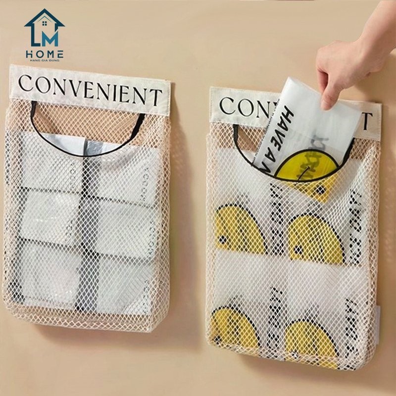 Reusable Elastic Mesh Storage Bag - Convenient, Portable Folding ...