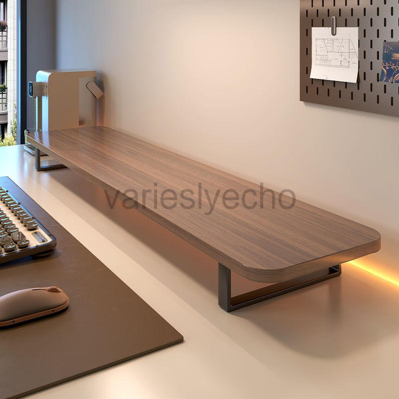Stable Wood Computer Monitor Stand for Desk Organizer, Anti-slip ...