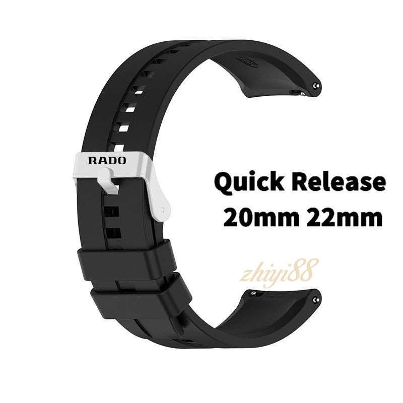 20/22mm RADO HyperChrome Silicone Weave Watch Strap | Quick-Release ...