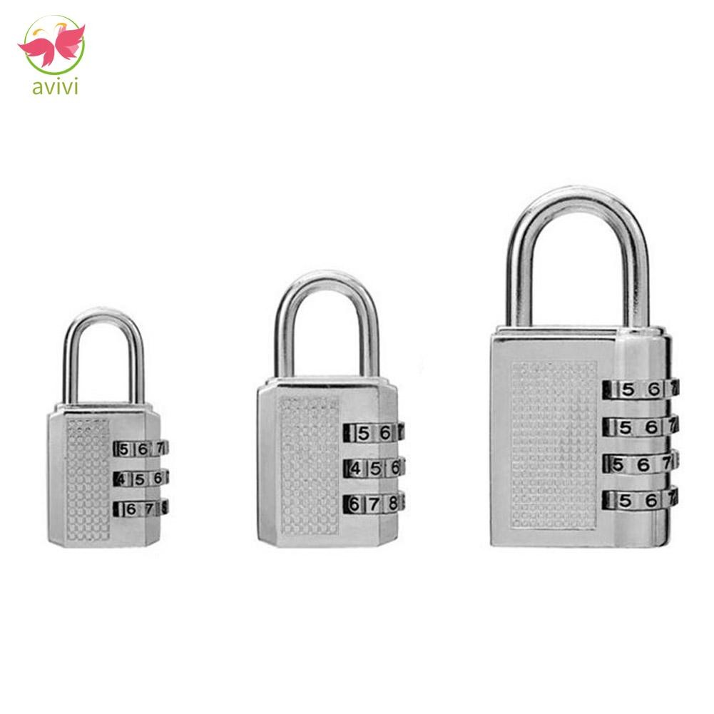3 Digit Dial Combination Code Number Lock Padlock for Luggage Backpack ...