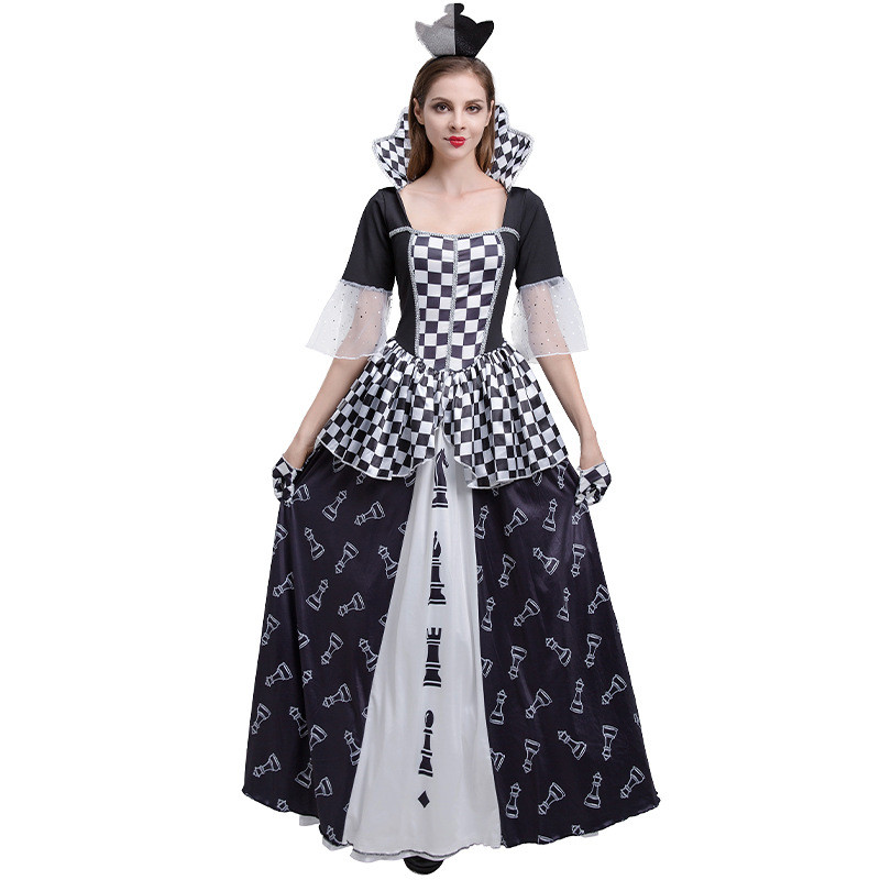 Chess Queen Costume for Women Halloween Party Fancy Dress Chess Piece ...