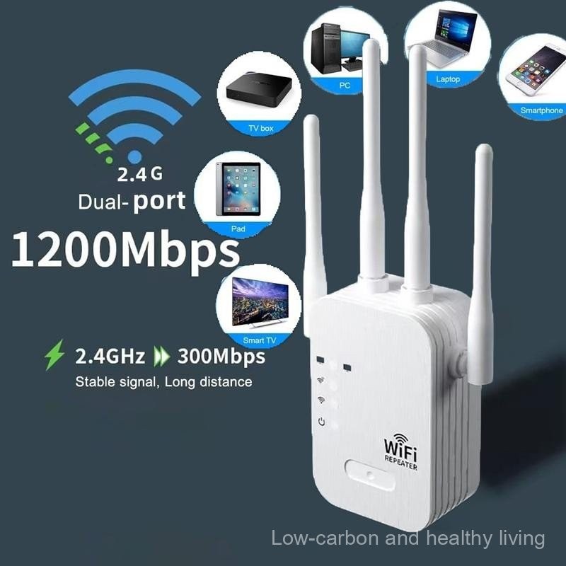 New 4-antenna Wireless WiFi Repeater 300Mbp Router Wifi Extender 2.4Ghz ...