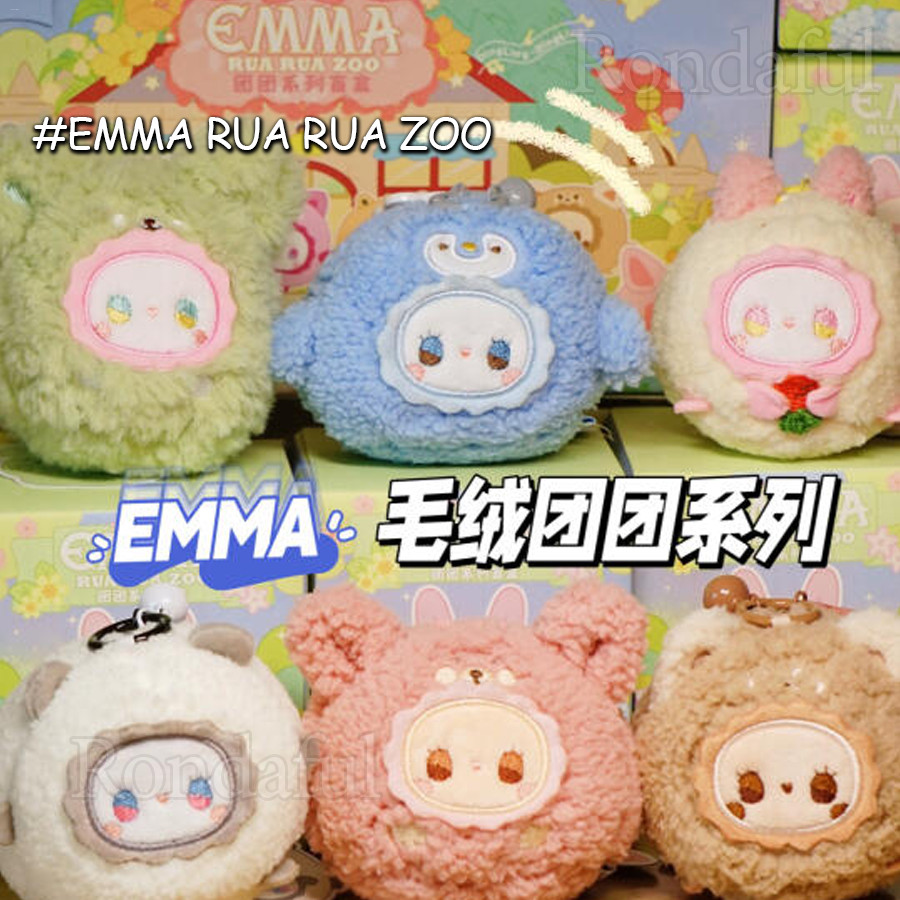 EMMA RUA RUA ZOO Plush Keychain Blind box Cartoon Collectible Doll Bag ...
