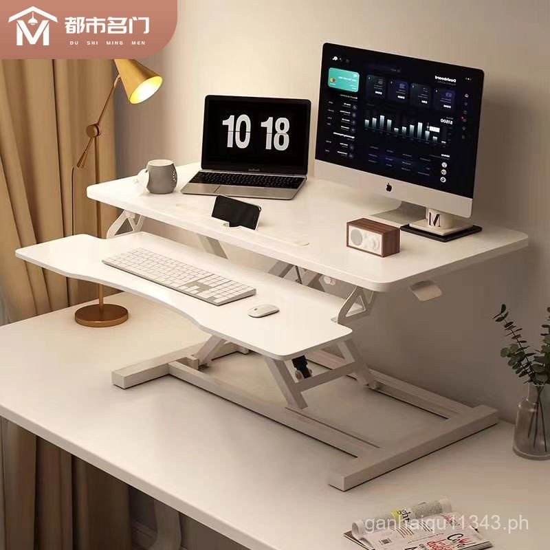 Standing Desk Folding Adjustable Workbench Notebook Riser Desktop ...