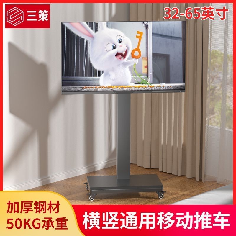 HILLPORT Vertical Screen Rack Movable Trolley with Wheels TV Floor ...