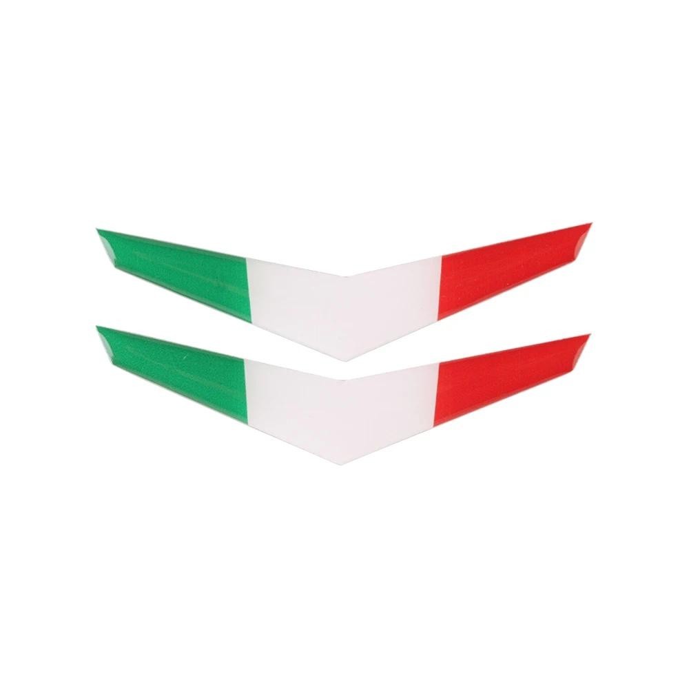 3D Resin Motorcycle Front Fairing Stickers Italy Flag Badge Reflective ...
