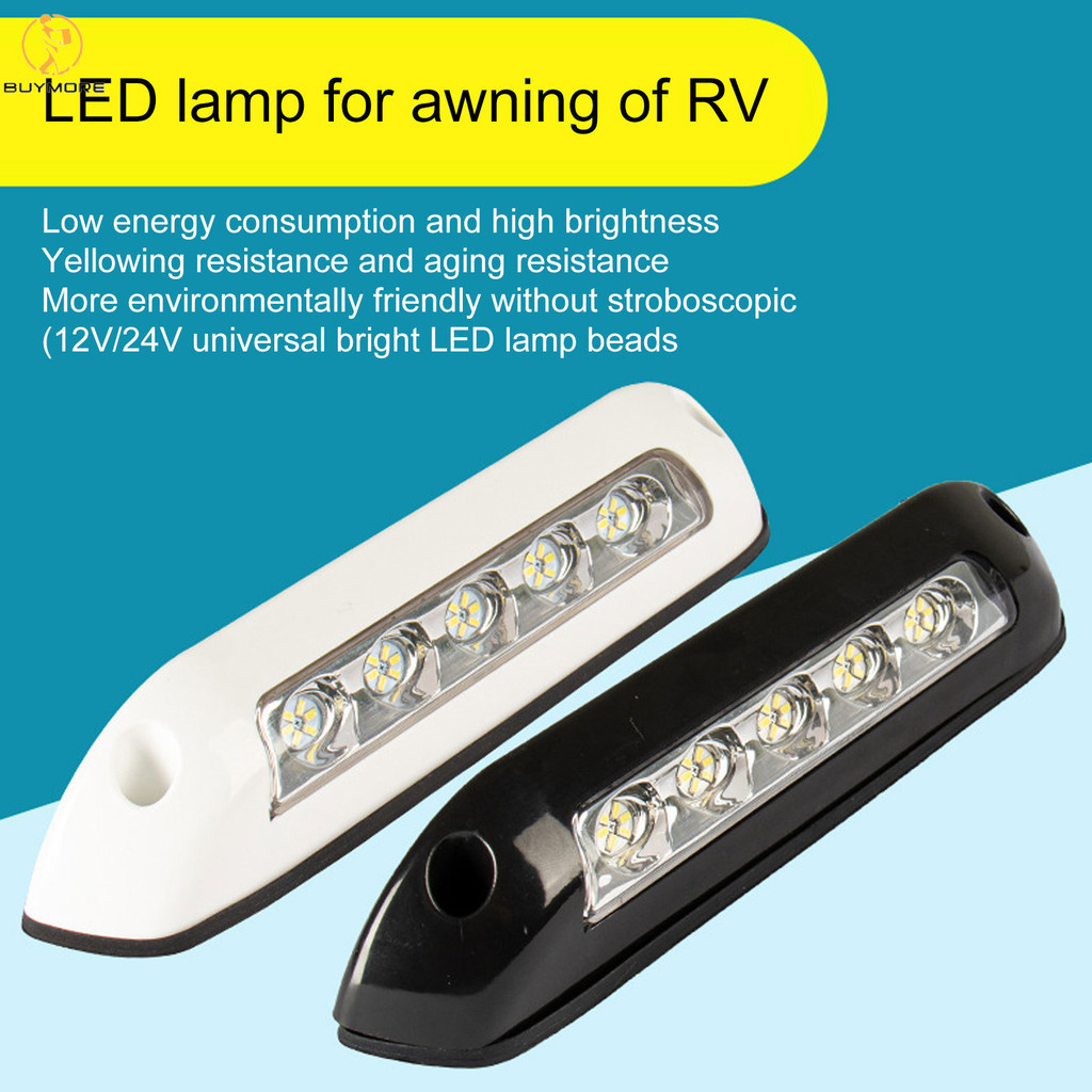 BUYMORE 12V/24V RV LED Awning Porch Light Waterproof Motorhome Caravan ...
