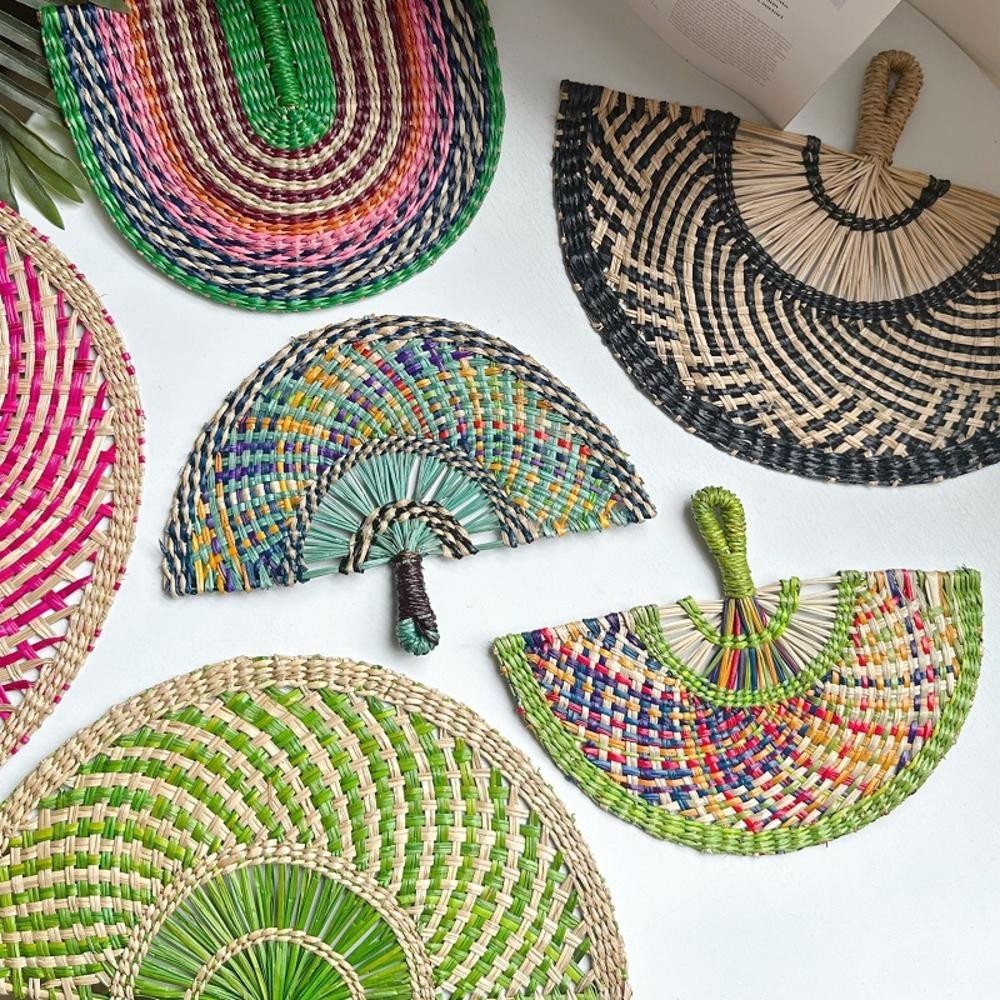 Hand-woven African Handheld Fan, Wall Art Decor Fan ,Hand Weaving Fans ...