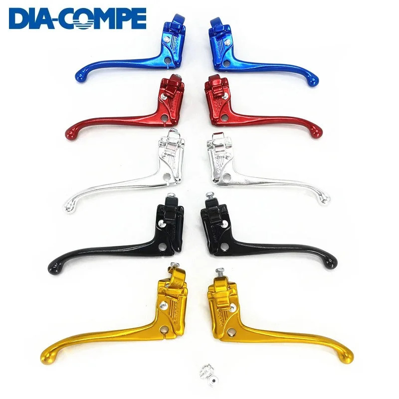 Dia-Compe City Retro Bike Brake Levers 22.2mm Aluminum Alloy Calipers V Brake Levers Hinged ...