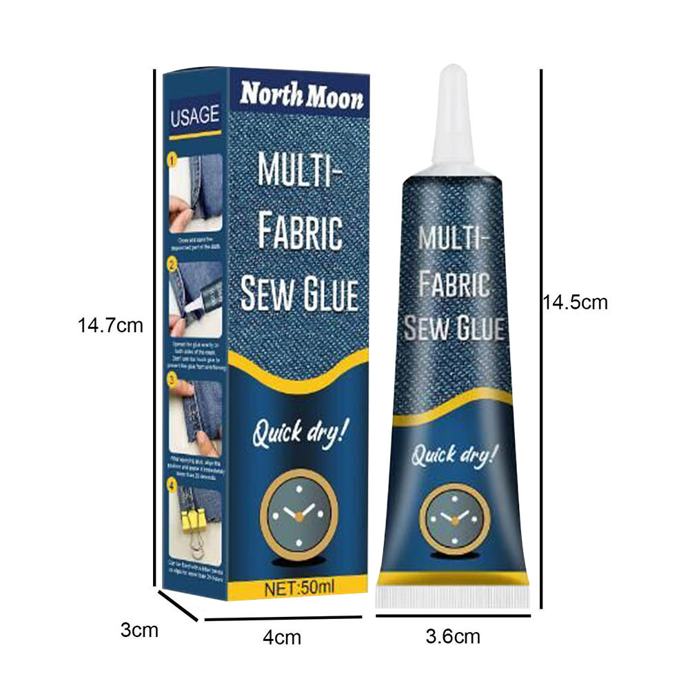 50ml Liquid Sew Glue Versatile Fabric Stitch Adhesive Waterproof Fabric ...