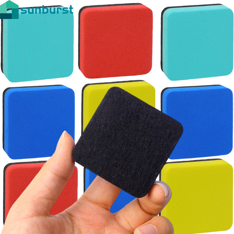 10Pcs Magnetic Whiteboard Eraser - EVA Felt Cloth Eraser - Adsorption Type Block Wiper - Chalk ...